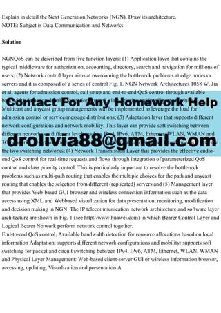 Explain in detail the Next Generation Networks (NGN). Draw its archi.pdf