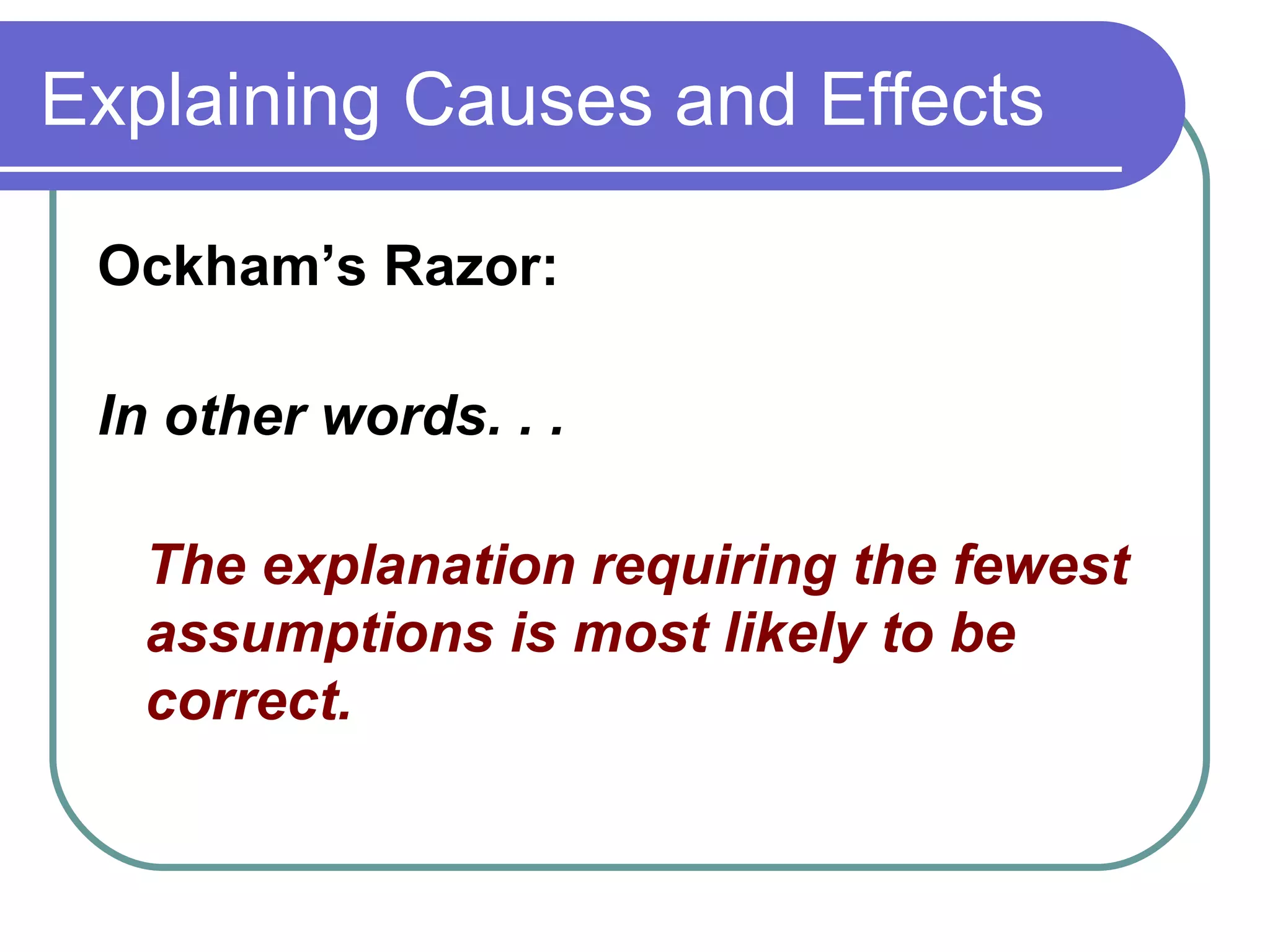 Explaining Causes & Effects | PPT