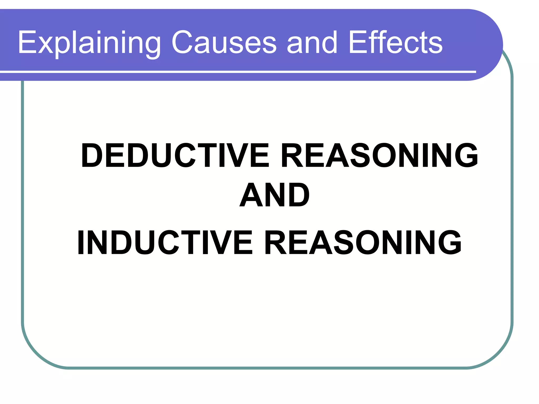Explaining Causes & Effects | PPT