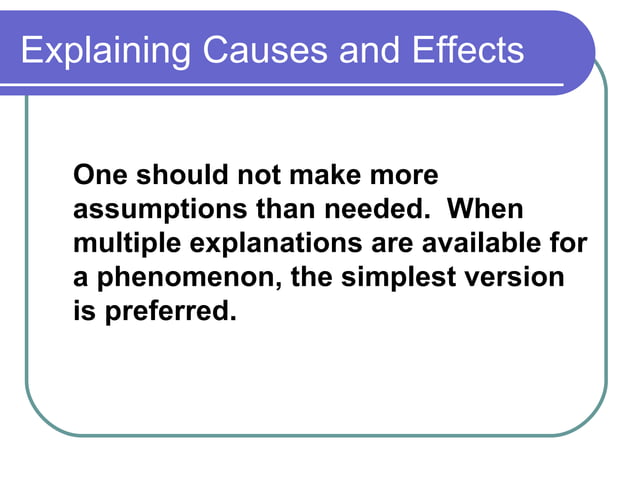 Explaining Causes & Effects | PPT Explaining Causes & Effects | PPT