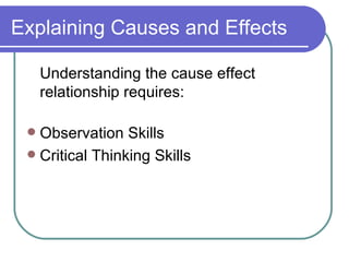 Explaining Causes & Effects | PPT