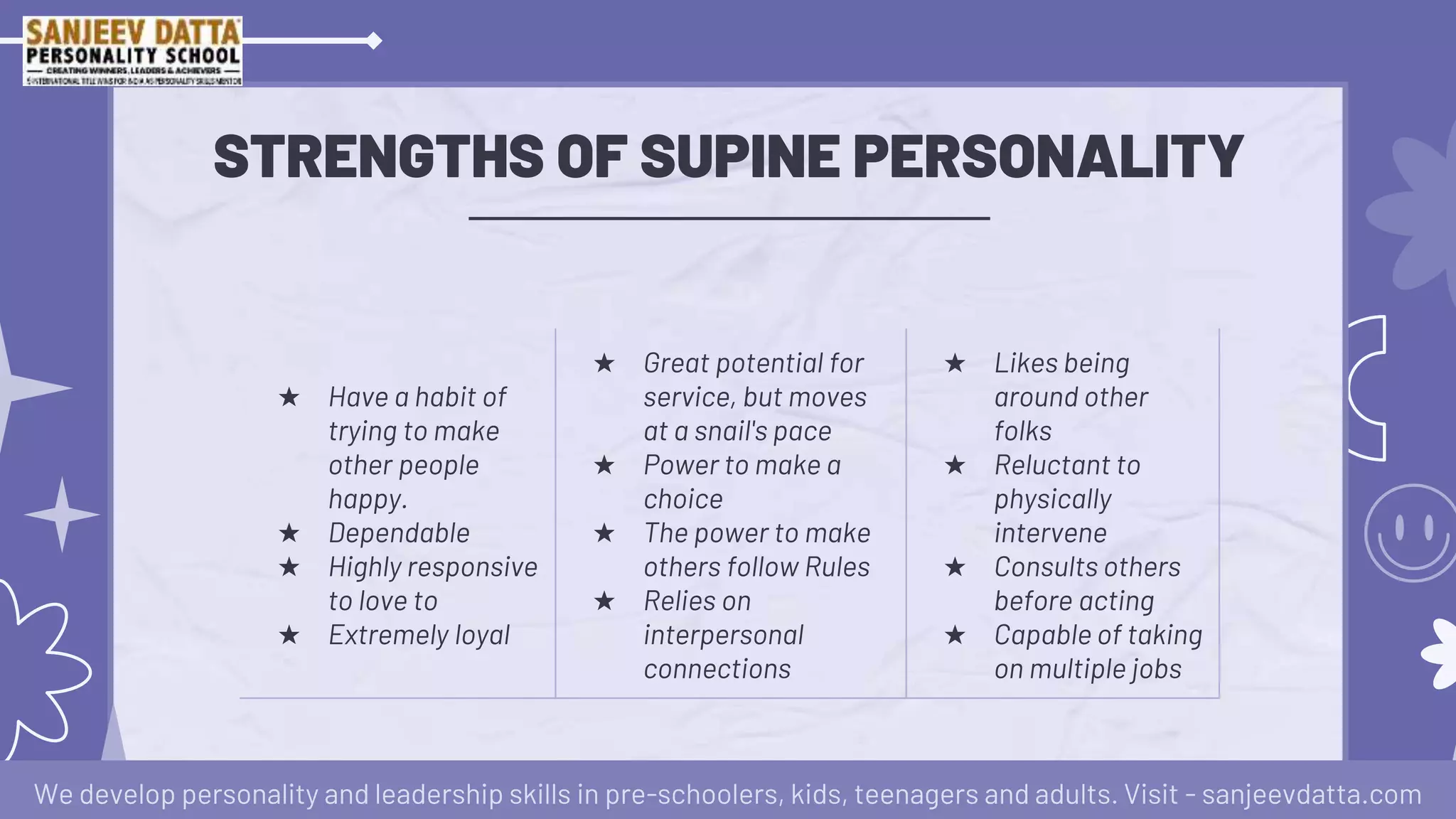 Explaining Supine Personality | PPTX