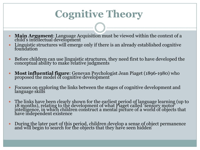 Explaining first language acquisition
