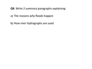 Explaining floods with hydrographs | PPTX