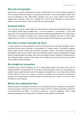 Explaining grammar | PDF