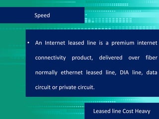 Explaining leased line vs broadband | PPTX | Internet Service Providers ...
