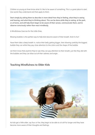 Explaining mindfulness to children 101 | PDF
