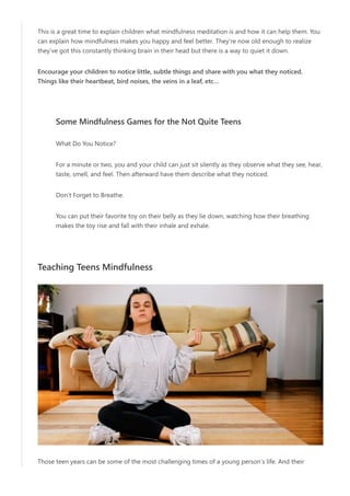 Explaining mindfulness to children 101 | PDF
