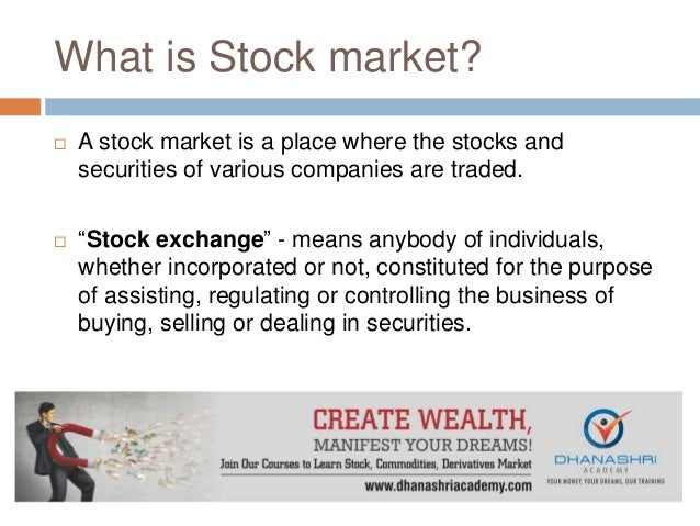 Explaining stocks and the stock market by dhanashri academy
