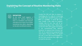 Explaining the Different Types of Routine Monitoring Visits | PPTX