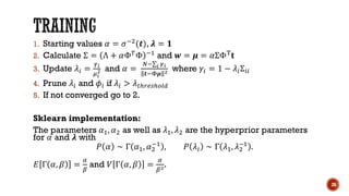 Explaining the idea behind automatic relevance determination and bayesian interpolation | PPT