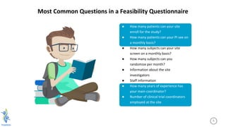 Explaining the Importance of Feasibility Questionnaires and Site ...
