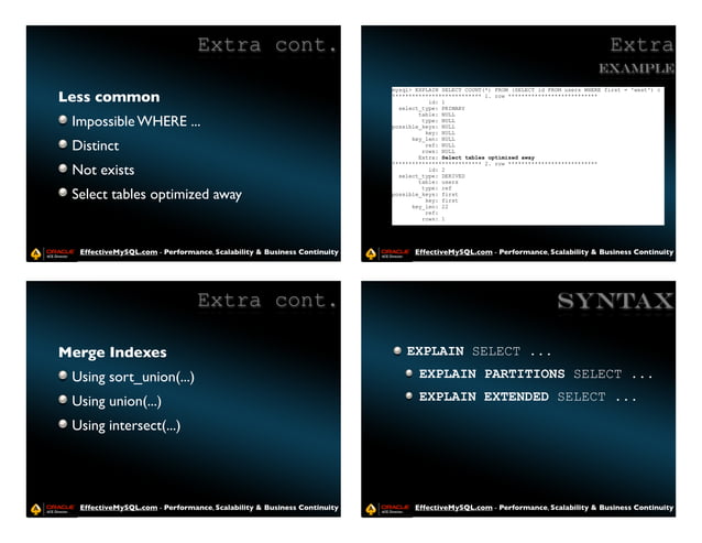 Explaining the MySQL Explain | PDF