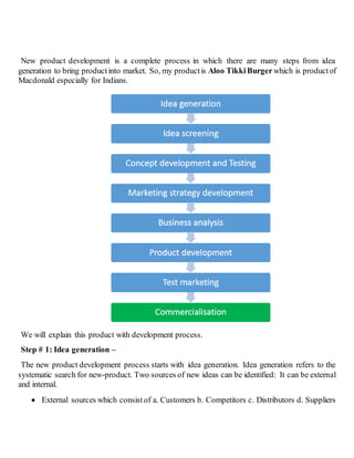 New product development process with example | DOCX