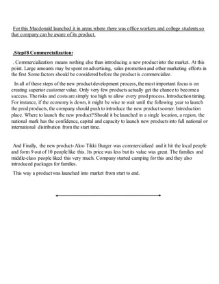 New product development process with example | DOCX