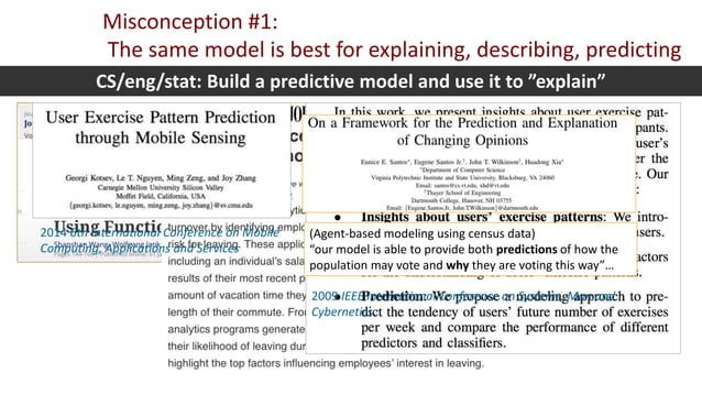 To Explain, To Predict, or To Describe? | PPT