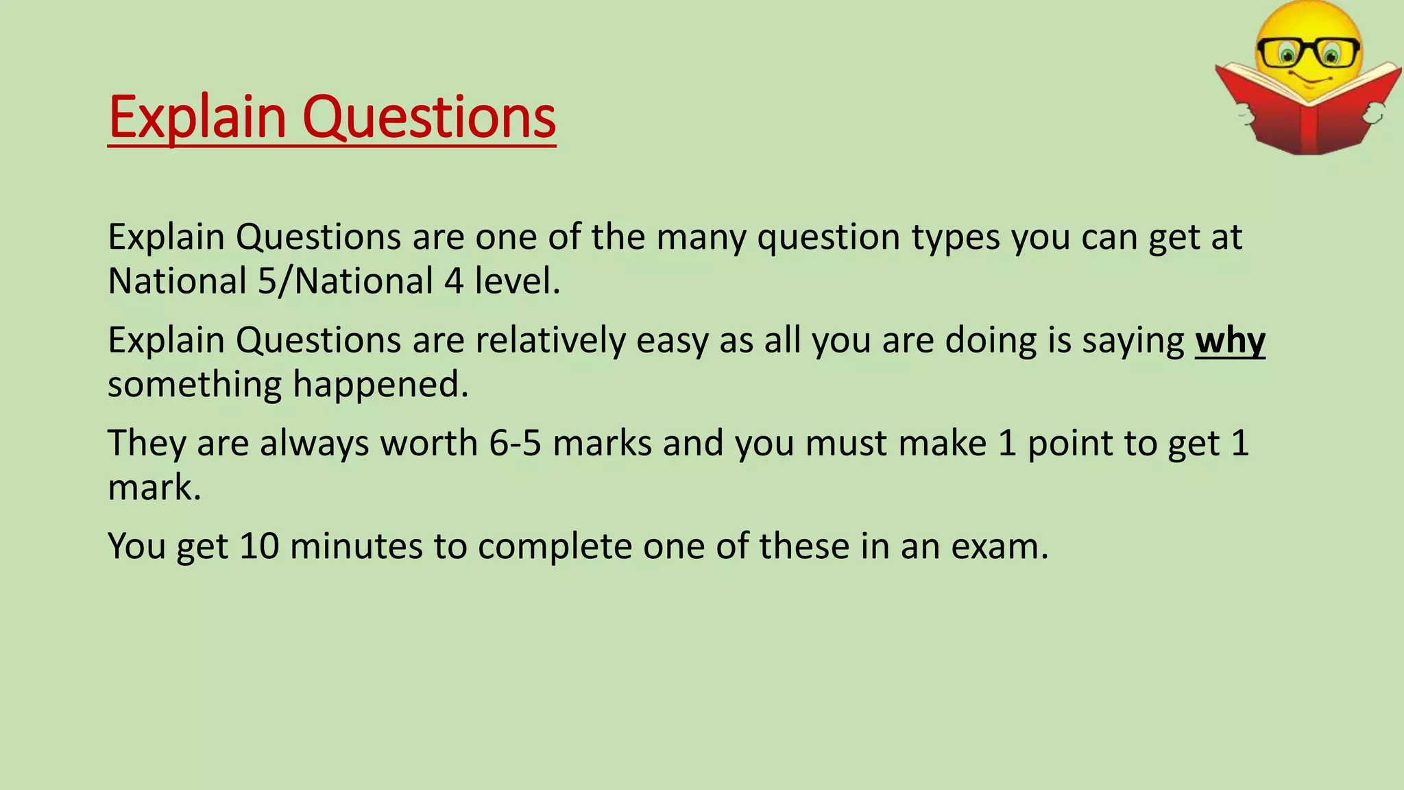 Explain questions | PPT