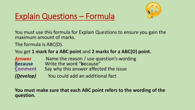 Explain questions | PPT