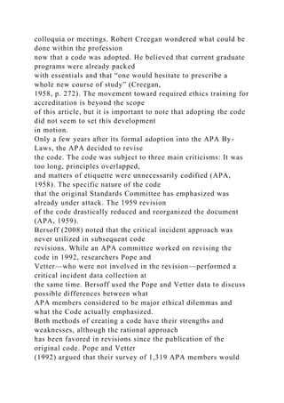 Explain the APA Ethics Code decision-making process. Please see No.docx ...