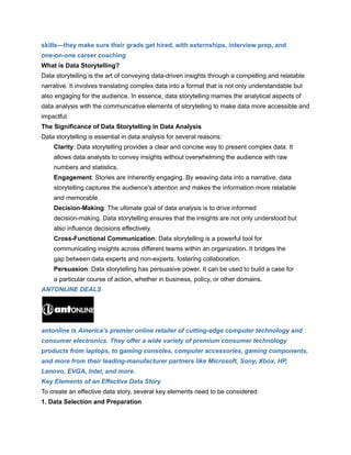 Explain the concept of data storytelling in data analysis.pdf ...