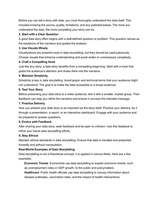 Explain the concept of data storytelling in data analysis.pdf