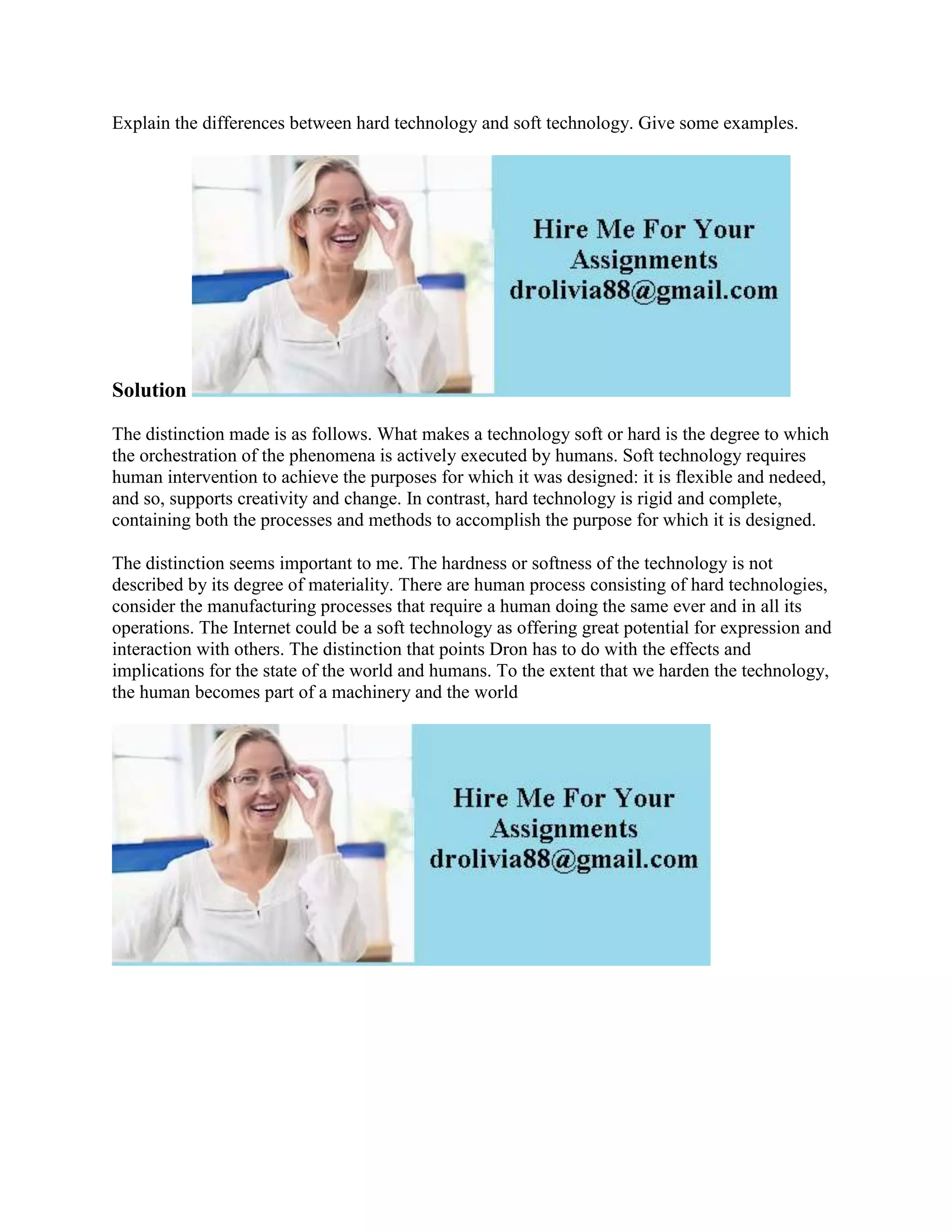 Explain the differences between hard technology and soft technology- G.docx