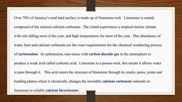 Explain the formation of limestone features | PPTX | Geography | Science