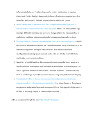 Explain the major characteristics of dynamic complexity (updated 2023).docx