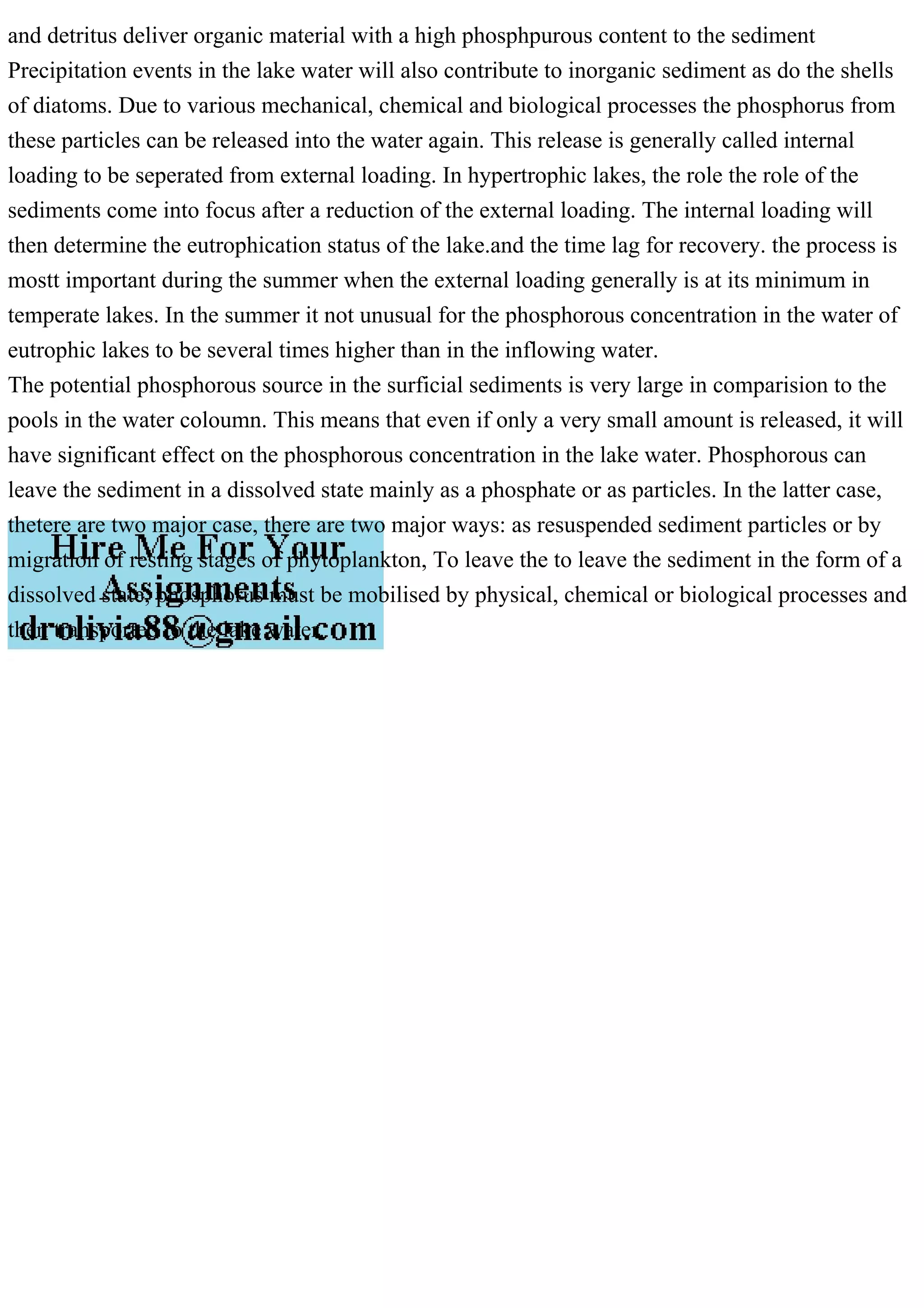 Explain the mechanisms of internal loading of phosphorus in lakes.pdf