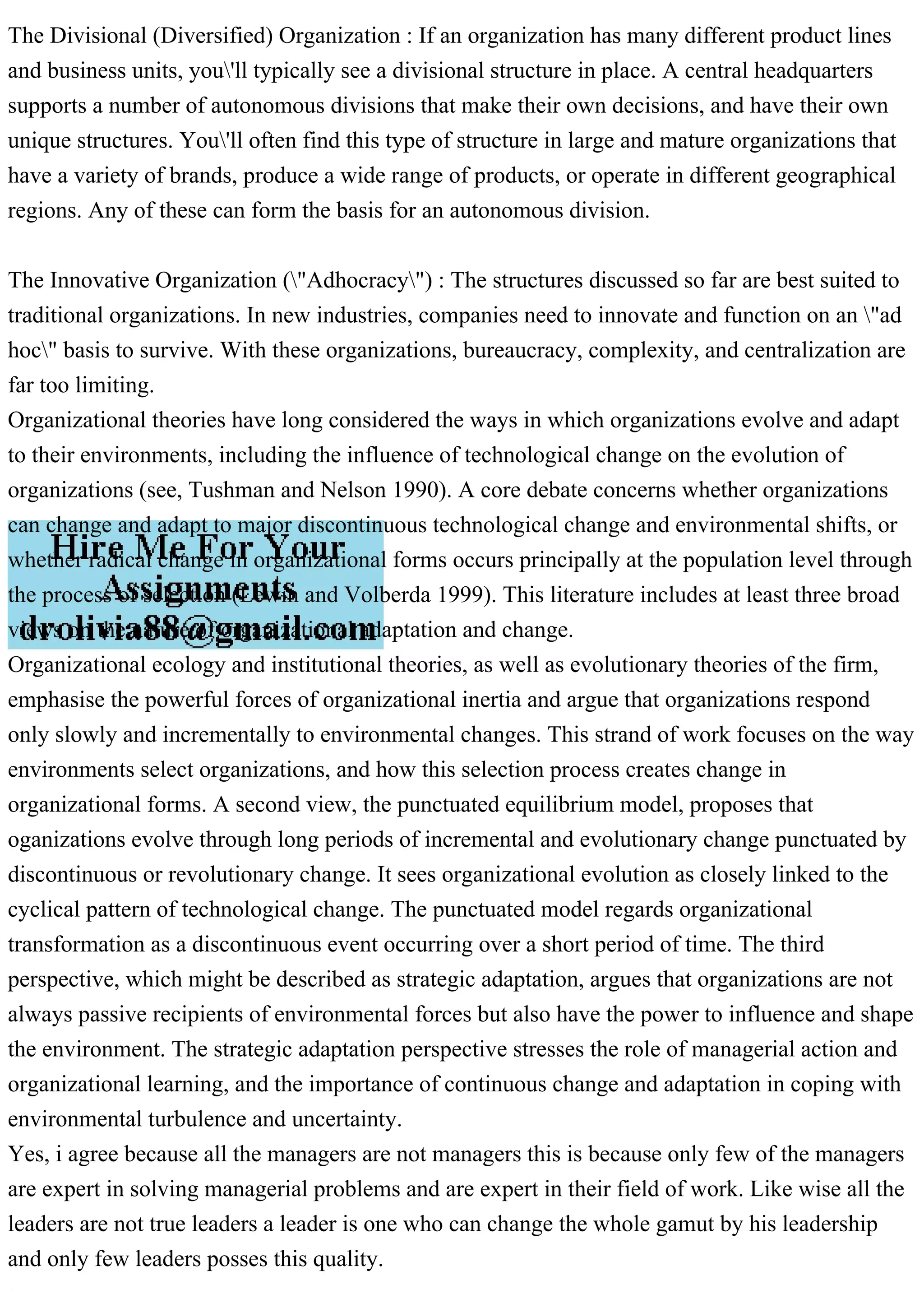 Explain the organizational archetypes as described by Mintzberg and .pdf