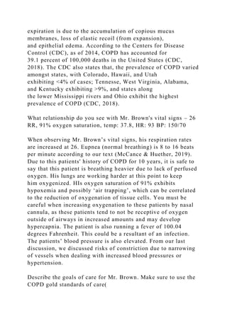 Explain the pathophysiology behind the signs and symptoms of COP.docx