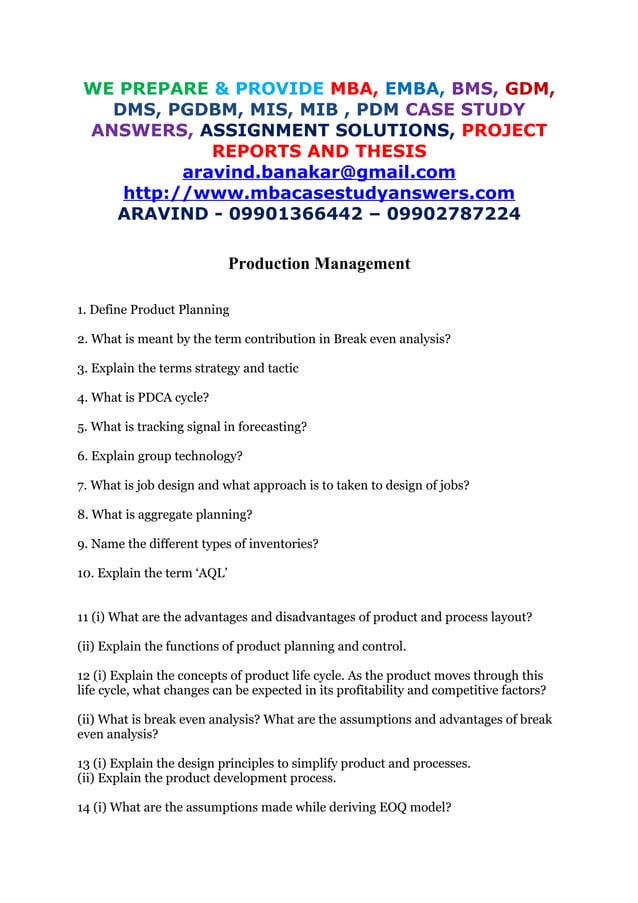 Production Management - Explain the principles of facility layout | DOC ...