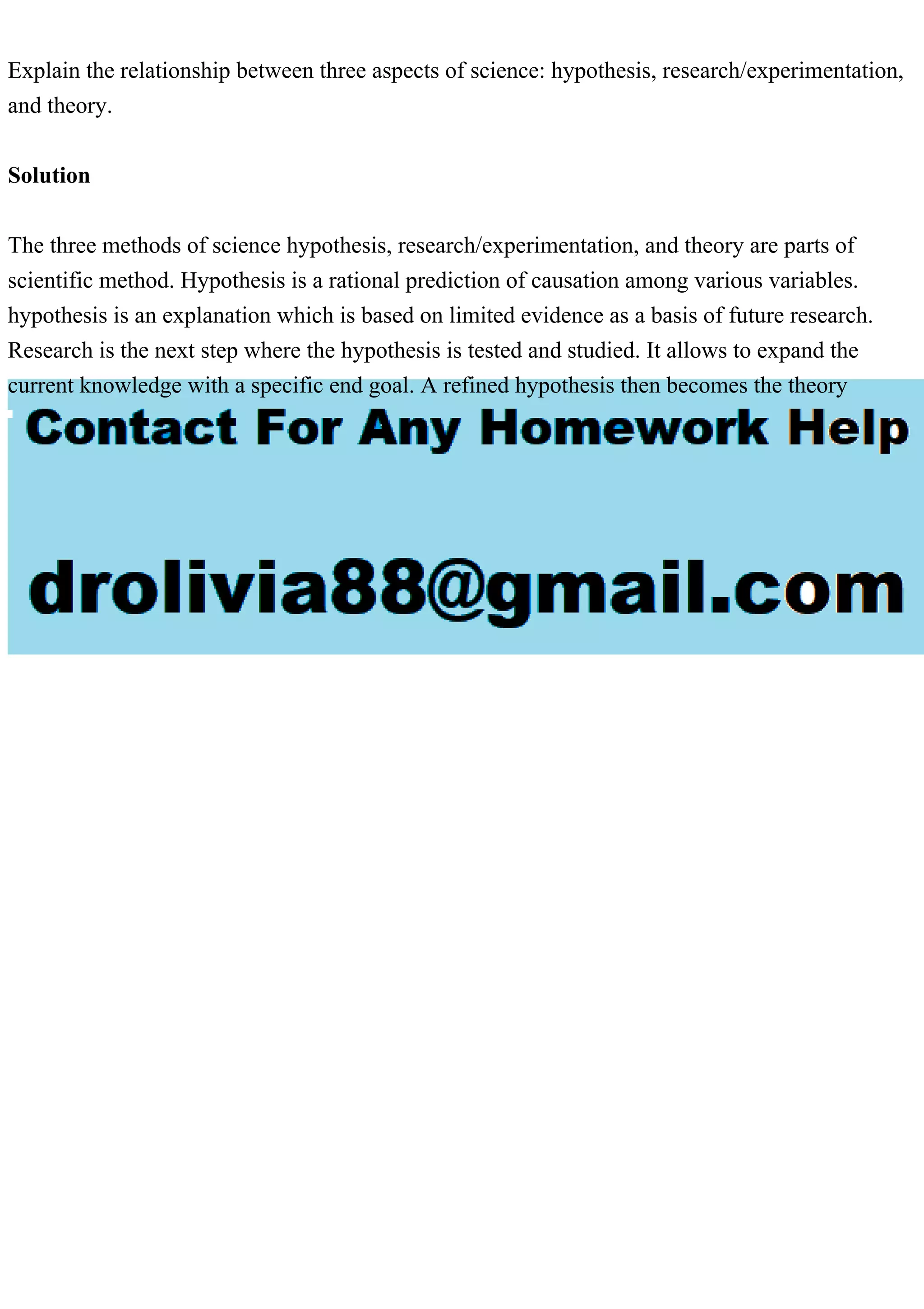 Explain the relationship between three aspects of science hypothesi.pdf