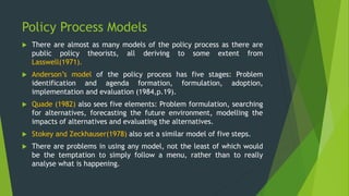 Explain the six step model for public policy by SYED SALMAN JALAL KAKA ...