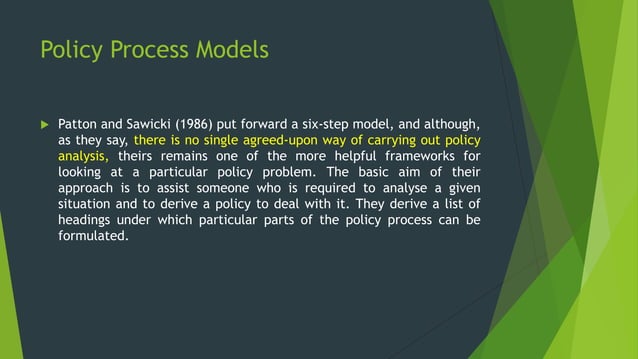 Explain the six step model for public policy by SYED SALMAN JALAL KAKA ...