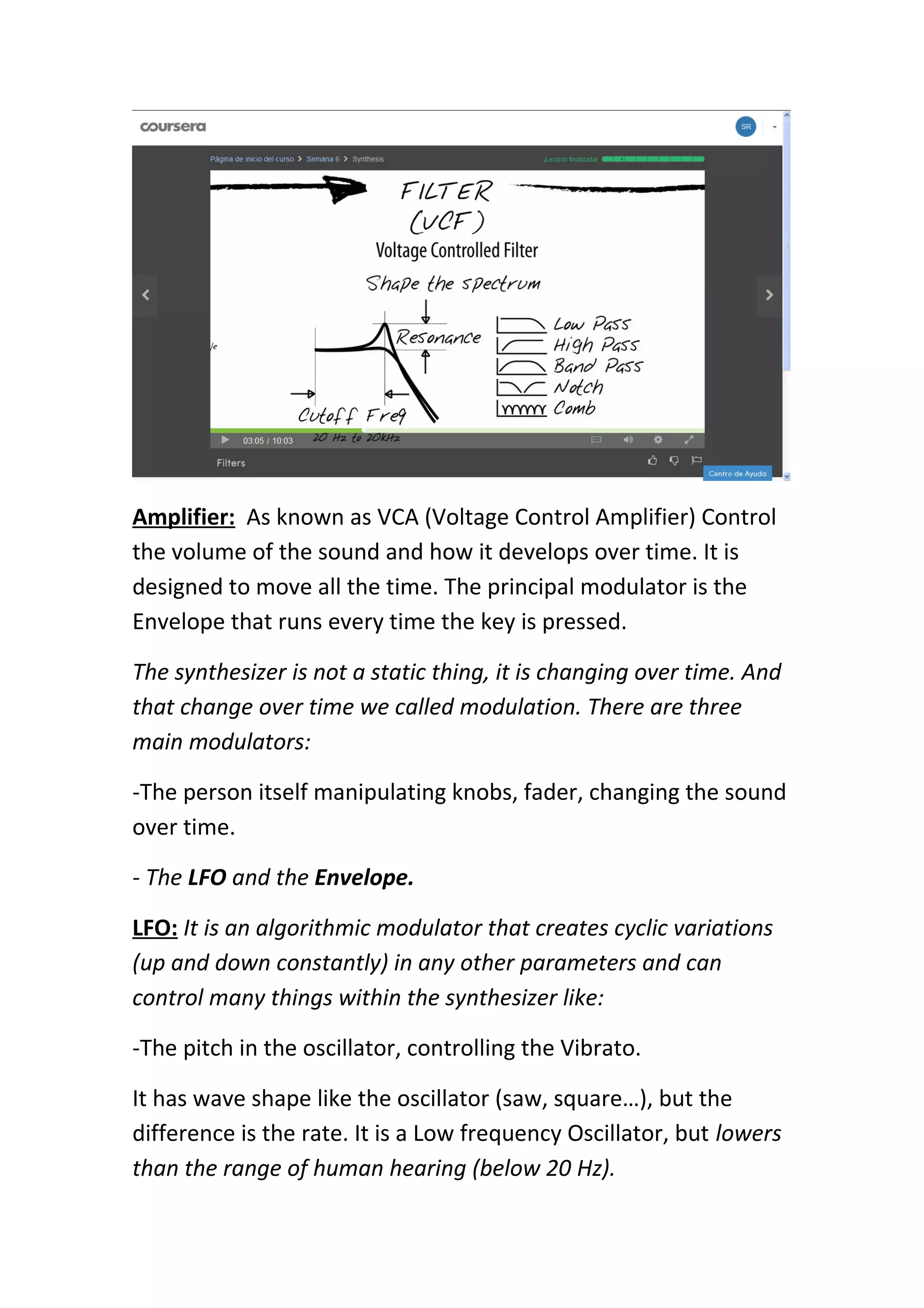 Explain the usage of the 5 most important synthesis modules | DOC | Digital Audio | Computer ...