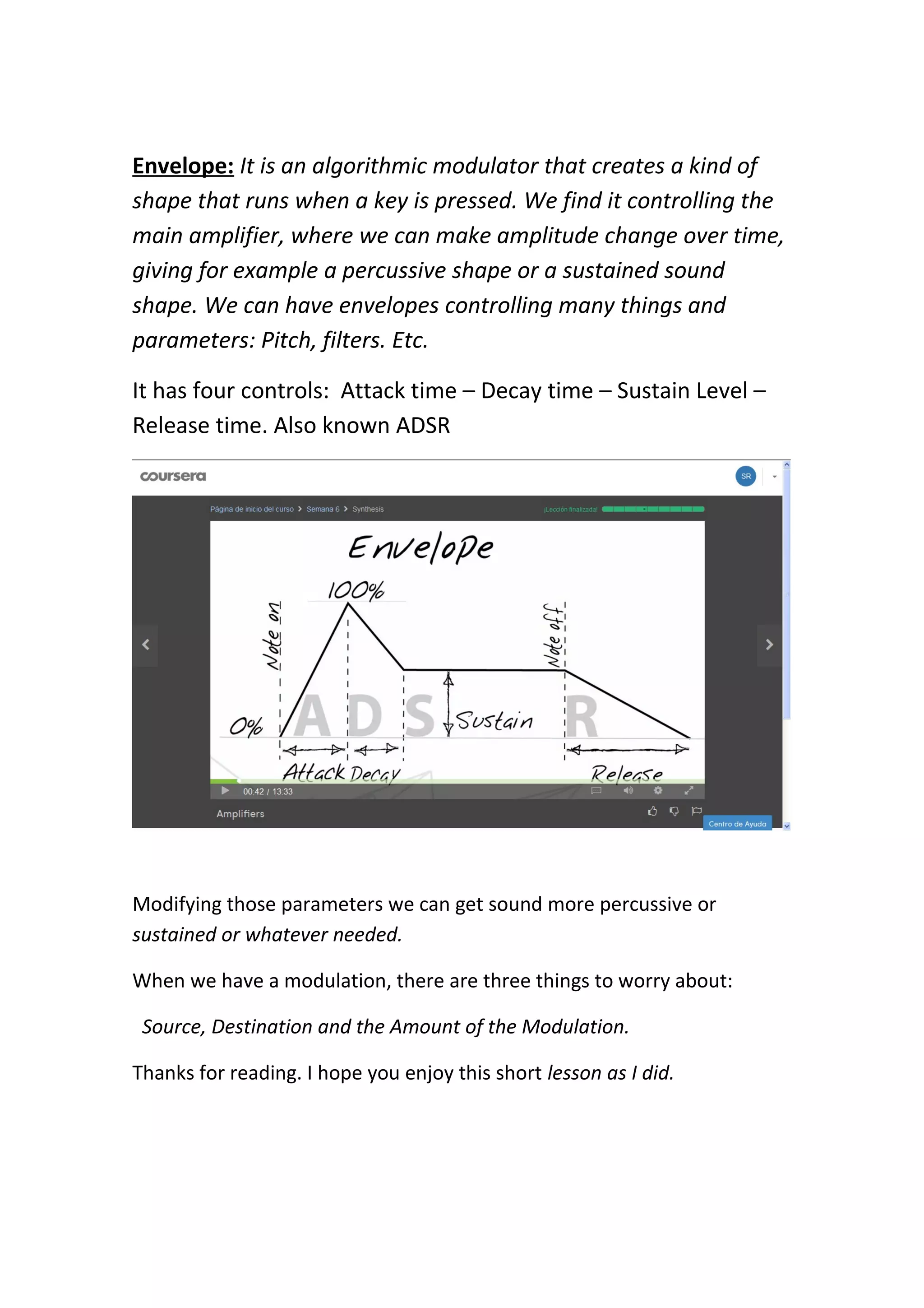 Explain the usage of the 5 most important synthesis modules | DOC | Digital Audio | Computer ...