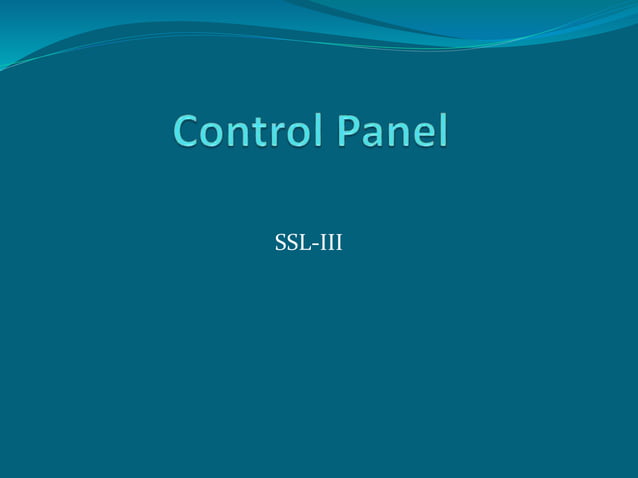 Explain_Windows-10_Contol_Panel.pptx | Operating Systems | Computer ...