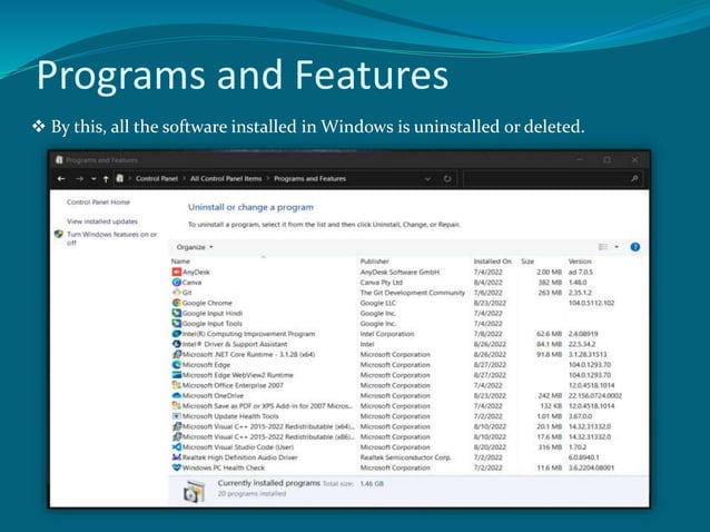 Explain_Windows-10_Contol_Panel.pptx | Operating Systems | Computer Software and Applications