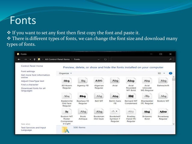 Explain_Windows-10_Contol_Panel.pptx | Operating Systems | Computer Software and Applications