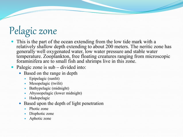 zonations of sea and ecological classification of marine biota | PPTX ...
