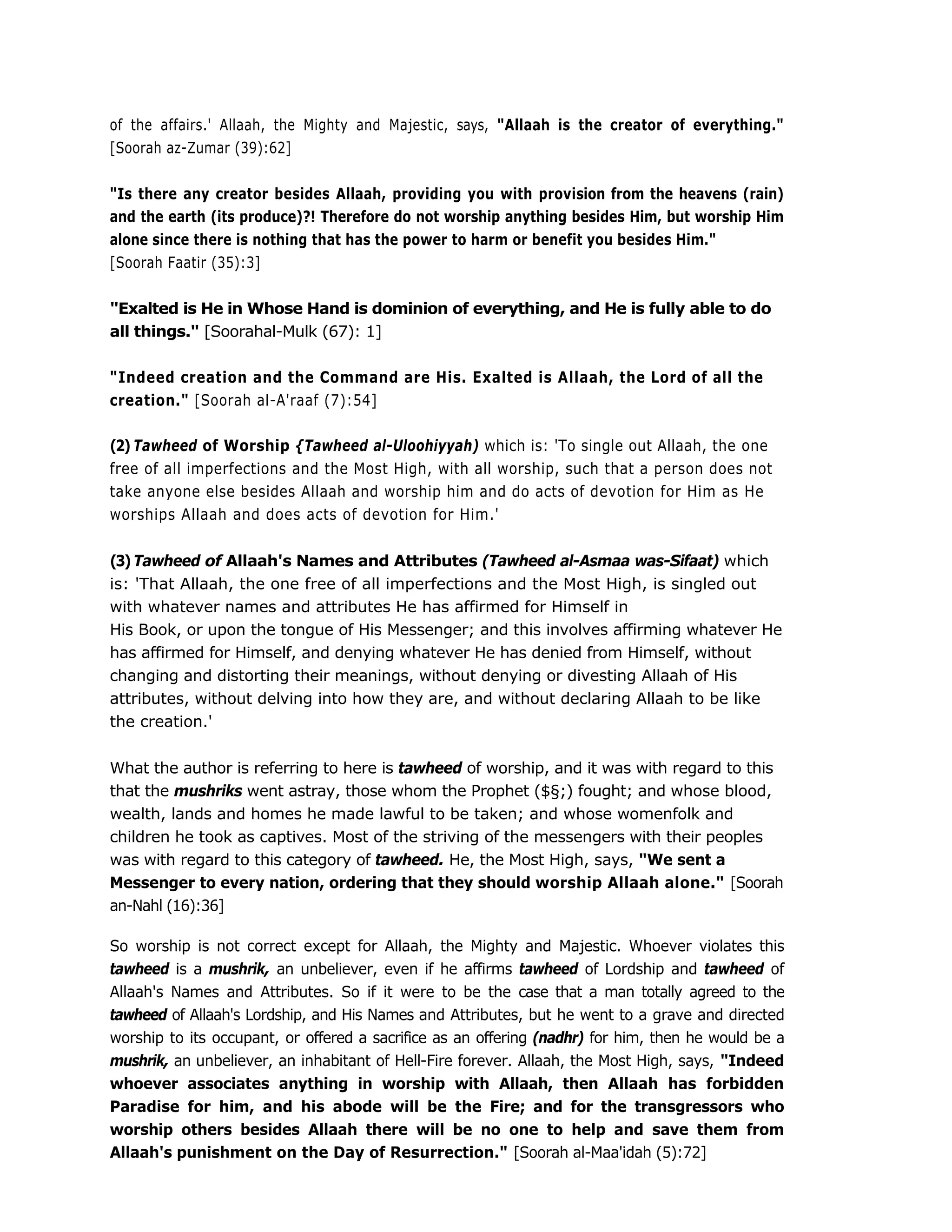 Explanation of the three fundamental principles of islaam | PDF