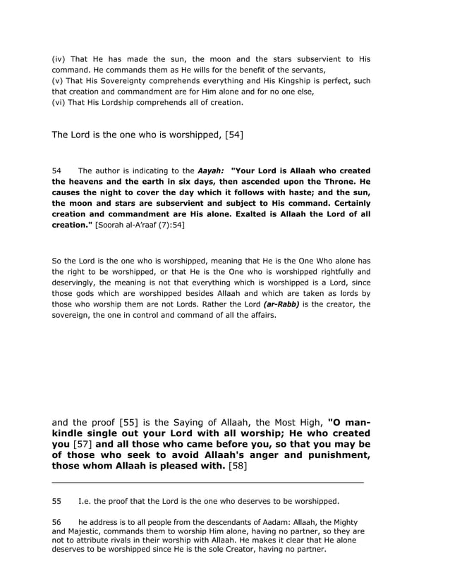 Explanation of the three fundamental principles of islaam | PDF