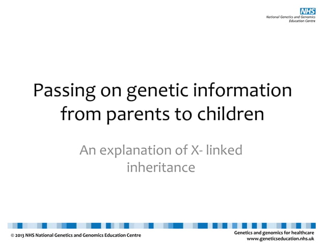 Explanation of X-Linked inheritance | PPTX | Infertility | Reproductive ...