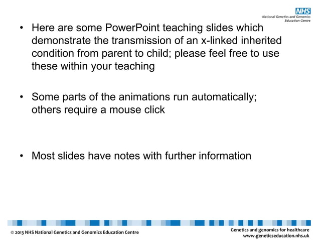 Explanation of X-Linked inheritance | PPTX | Infertility | Reproductive ...