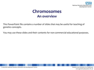 Explanation slides - Chromosomes | PPT