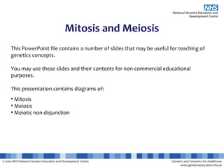 Explanation slides Mitosis and Meiosis | PPT