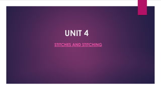Explanation and classification of stitches | PDF