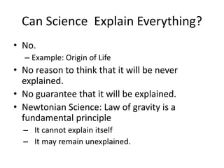 Explanation in science (philosophy of science) | PPTX