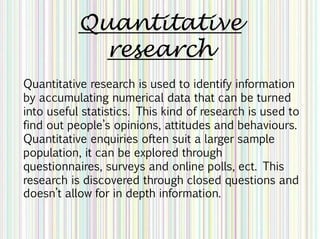 Explanation & justification of research methods | PPTX